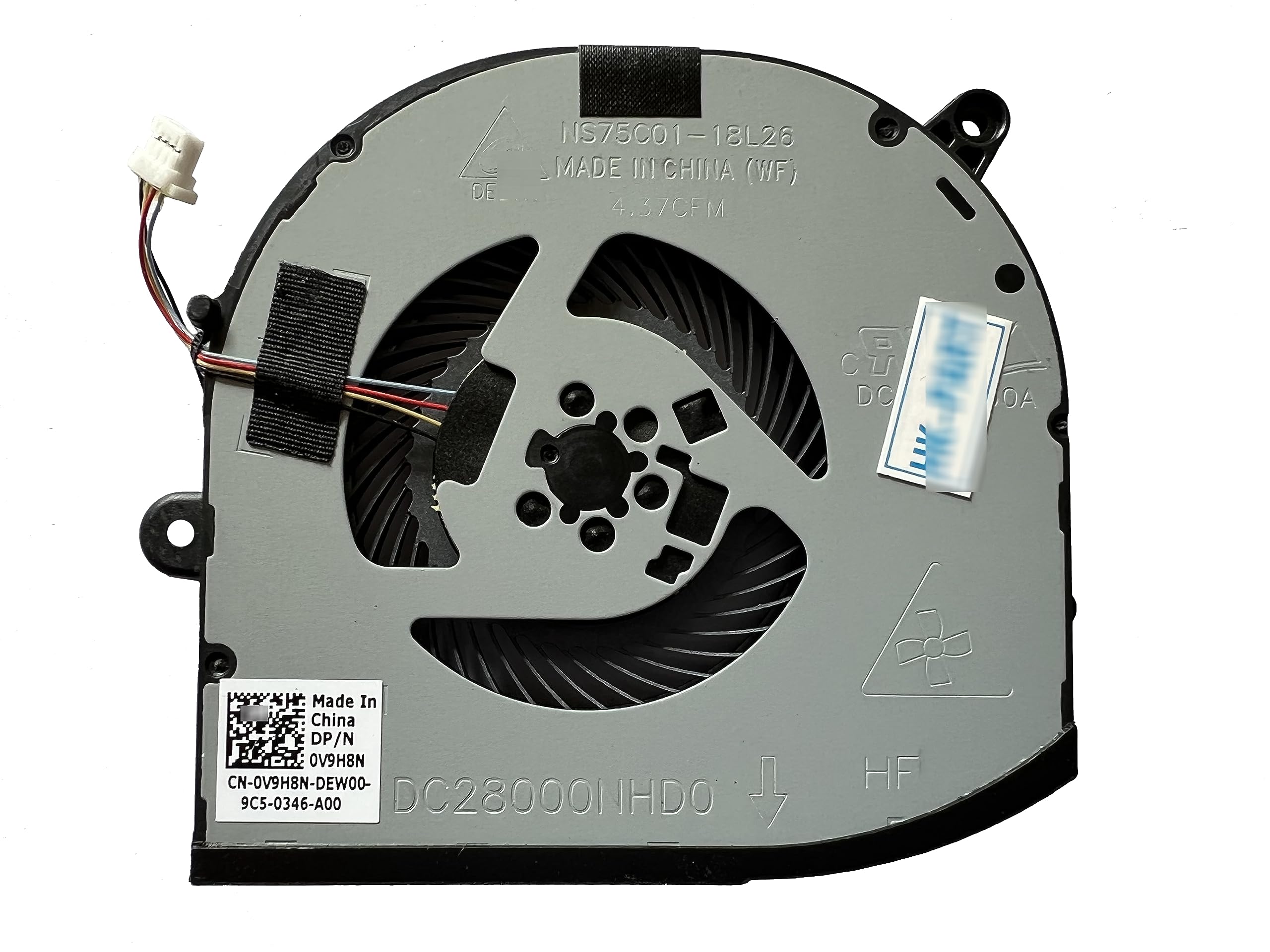 HK-Part Fan for Dell Precision 5540 XPS 7590 CPU Cooling Fan Right V9H8N 0V9H8N