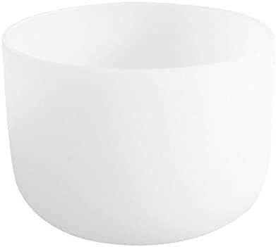 432Hz Perfect Pitch G Note Throat Chakra Frosted Quartz Crystal Singing Bowl 10 inch mallet and o-ring included