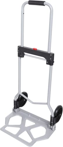 Aluminum Folding Hand Truck and Dolly, 220lbs Capacity, Cart Ideal for Moving Heavy Loads, Portable and Durable.