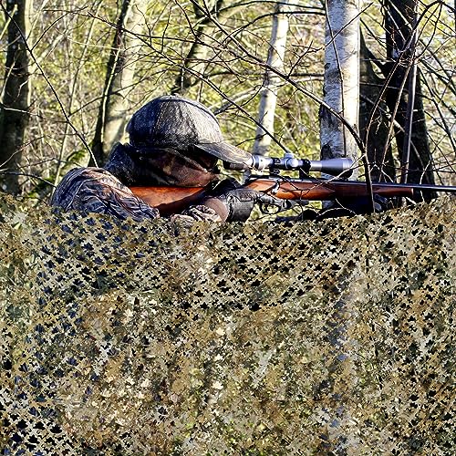 BASSDASH Camo Netting Camouflage Mesh Water Resistant for Hunting Blind Party (Grunge camo, 5x13ft (1.5x4M))