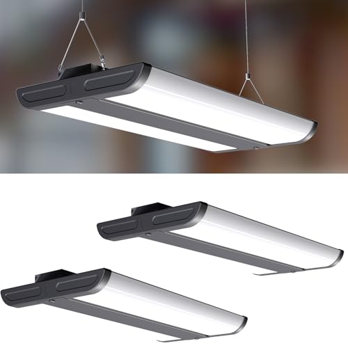 Lightdot 4FT LED High Bay Shop Lights, 100-277V 【Driver Equipped】 240W 33600LM [Eqv.1000W MH] 5000K Linear Hanging Shop Light for Warehouse Garage -ETL Listed, 2Pack