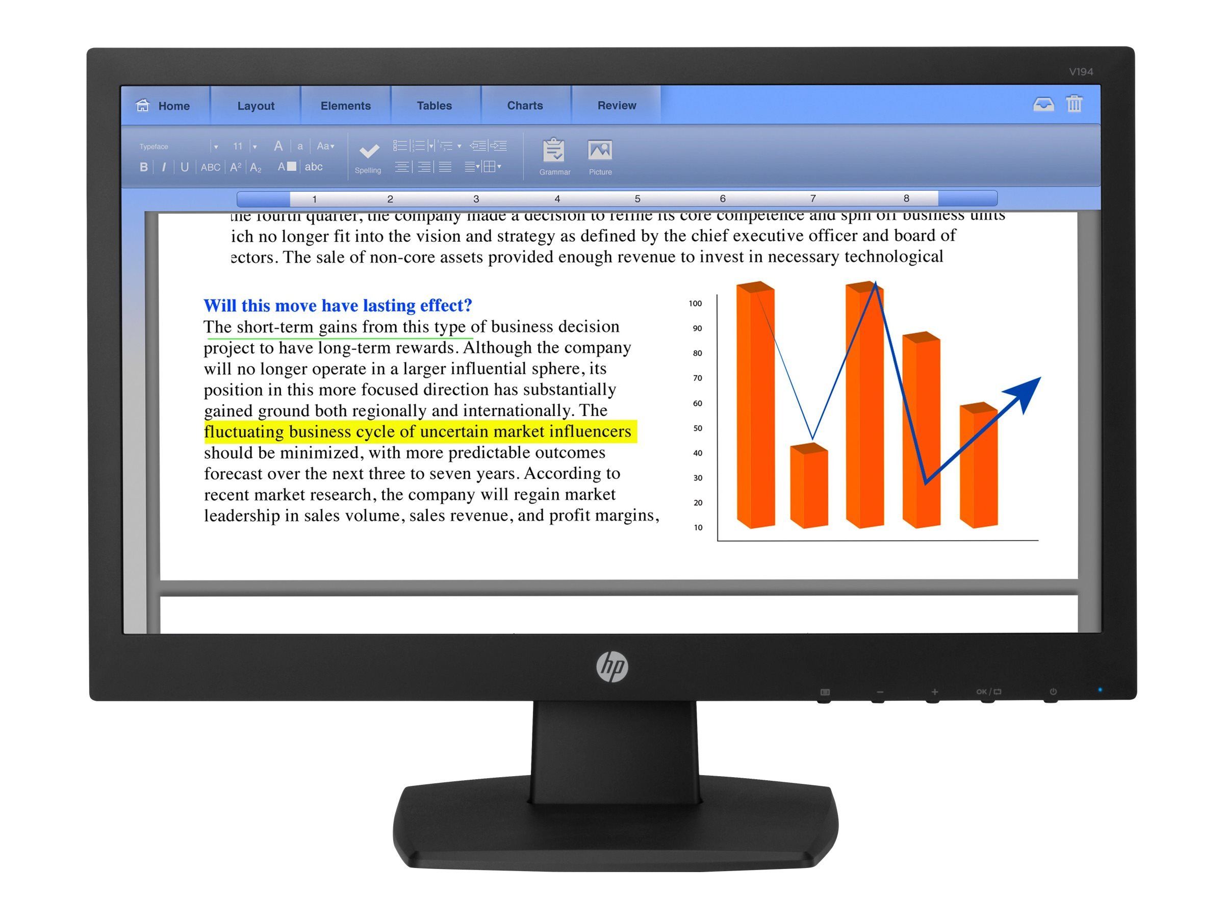 HP 18.5-Inch Screen LED-Lit Monitor Black (V5E94A6#ABA)