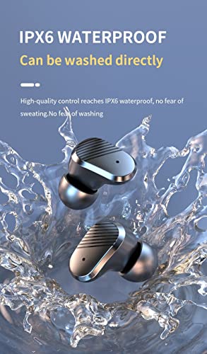 Bluetooth Headphones V5.3 Wireless Earbuds 48HRS Standby Battery Life with Wireless Charging Case & LED Power Display Deep Bass IPX7 Waterproof Earphones Microphone Stereo Headset for iPhone & Android