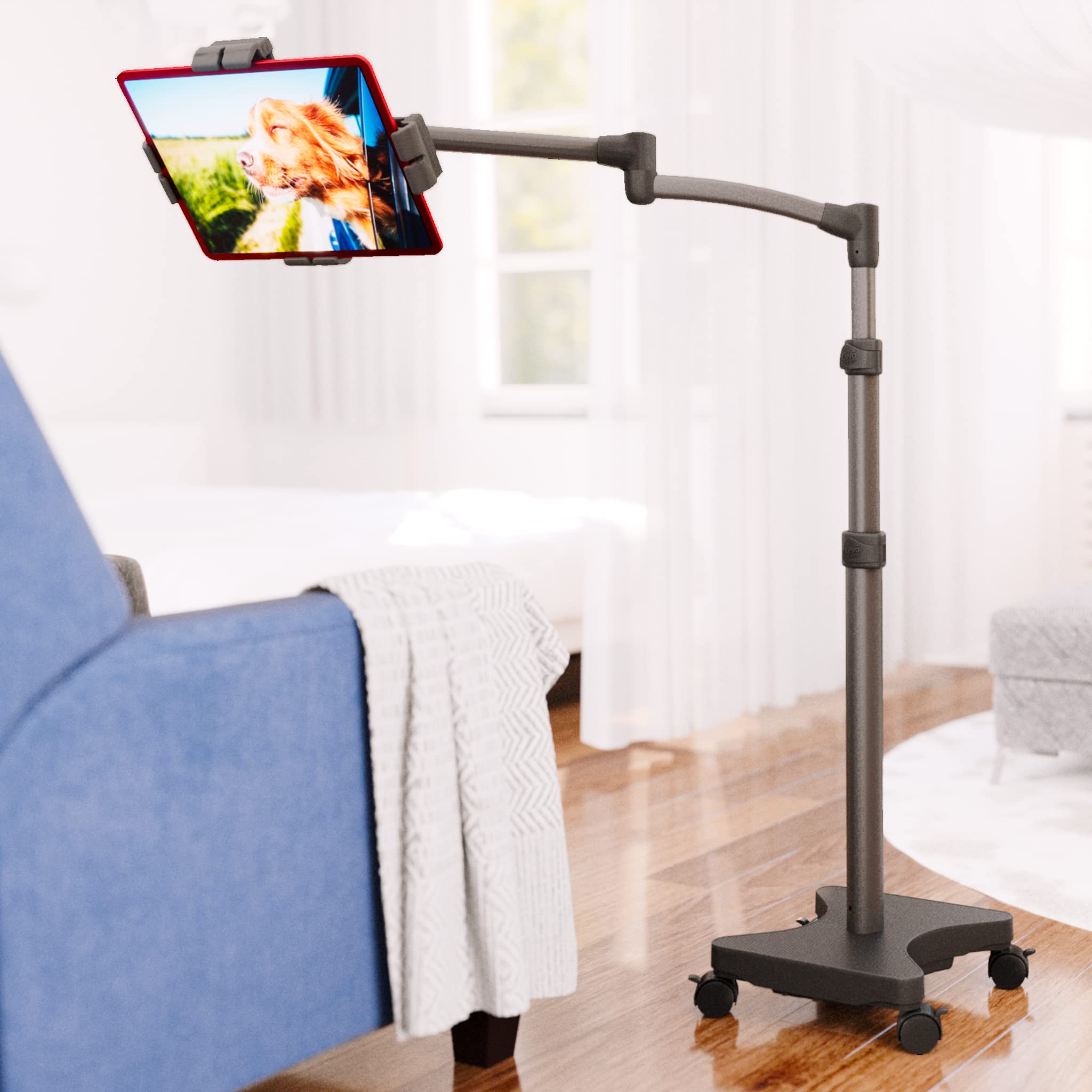 Levo Commercial G2 Deluxe iPad Rolling Floor Stand Cart Kiosk for Hospitals & Commercial with Locks for iPads, iPad Mini, iPad Pro, Galaxy, Nexus, Surface Pro, Fire, and Other Tablets and eReaders
