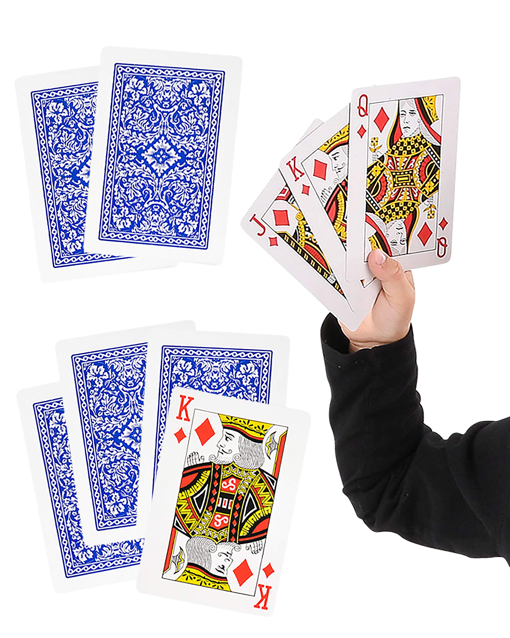 Edgewood Toys 3β X 5β Extra Large Playing Card Deck β Giant Playing Cards with Easy to Read Jumbo Print for Adults, Kids, & Seniors β Great to Use with Classic Card Games, Poker, Board Games | 1-Pack