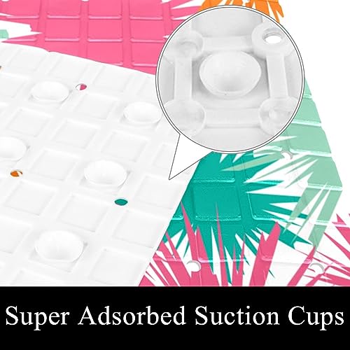 Bath Tub Shower Mat - Anti-Slip PVC Material 15.1x26.8 in, Gentle Cushioning Quick Drying Suction Cups Reliable Solution - Fashion Graffiti Non-Slip Floor Mat