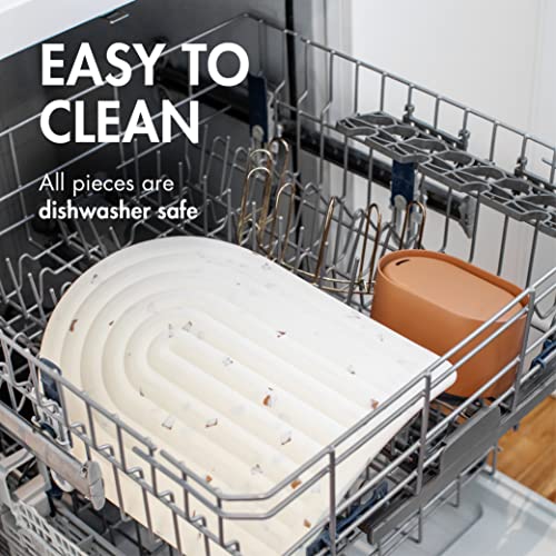 Boon ARC Modular Baby Bottle Drying Rack β Includes Silicone Drying Mat, Accessory Cup, and 7-Prong Wire Bottle Rack β Baby Essentials
