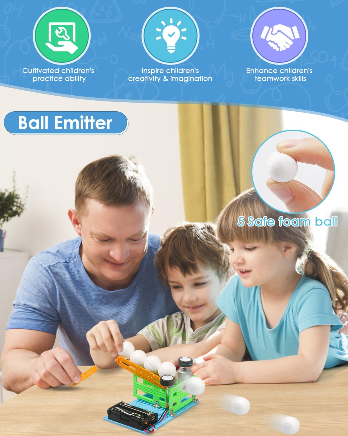 6 Set STEM Kits, DC Motor Electronic Robotic for Kids Age 8-12, STEM Projects, DIY Science Experiments Circuit Building Kits, Electric Robot Toy, Gift for 8 9 10 11 12 Year Old Boys and Girls