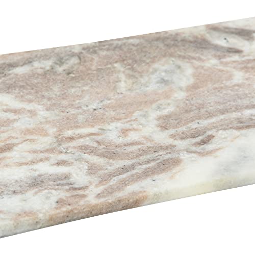 Bloomingville Modern Marble Serving, White Cutting Boards, 12" L x 6" W x 1" H, Brown & White