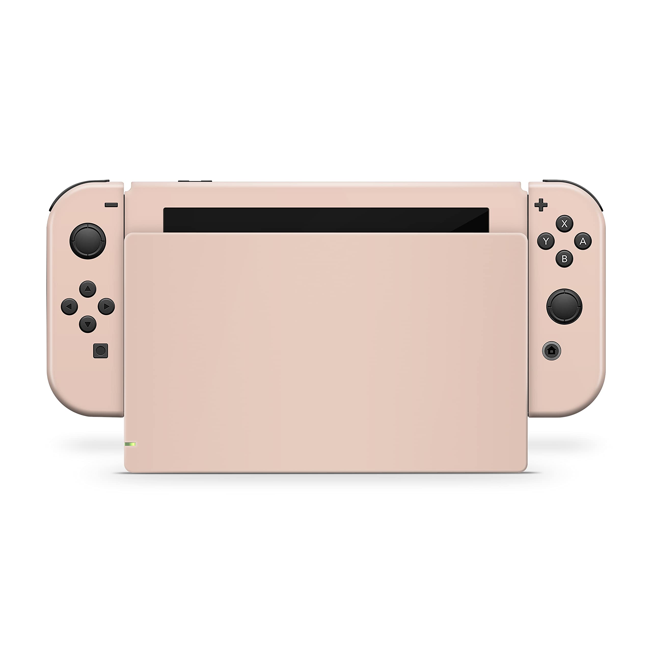 Tacky Design Classic Solid Colors Skin Compatible with Nintendo Switch Skin Wrap Cover, Peach Skin for Nintendo Switch Stickers, Premium Vinyl 3M Full Wrap Decal (Peach)