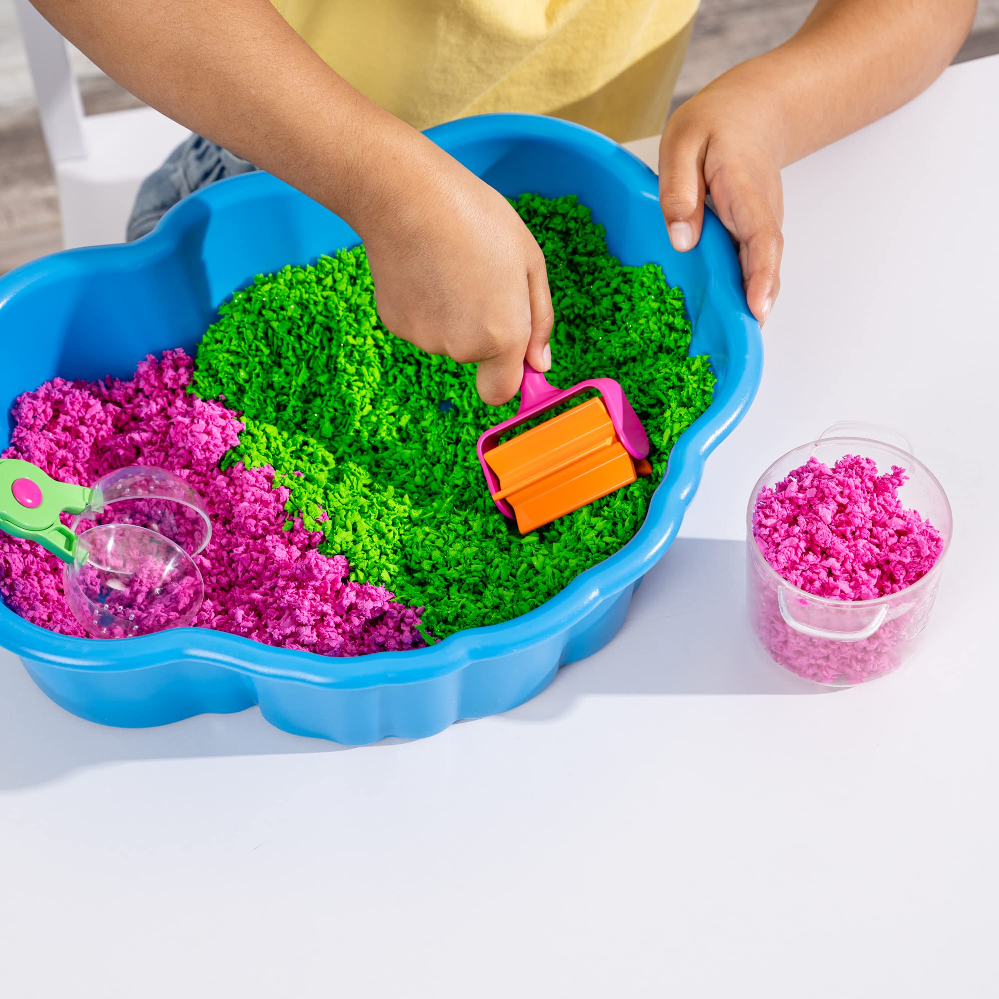 Educational Insights Playfoam Pluffle Sensory Station with 2 Colors of Playfoam Pluffle for Sensory Bins, Ages 3+