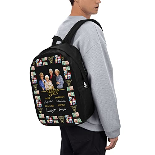 Backpack Sports Double Shoulder Bag Travel Daypacks B-One Size Unisex 17 Inch Water Resistant Fits Laptop