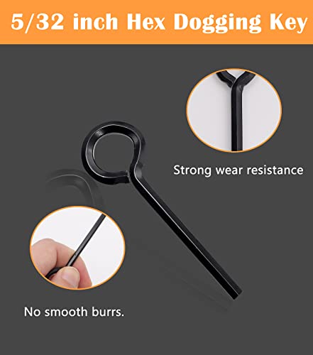 Aienxn 10pcs Black 5/32 inch Standard Hex Dogging Key with Full Loop, Metal Allen Wrench Door Key for Push Bar Panic Exit Device Q-O-046-BK-5/32