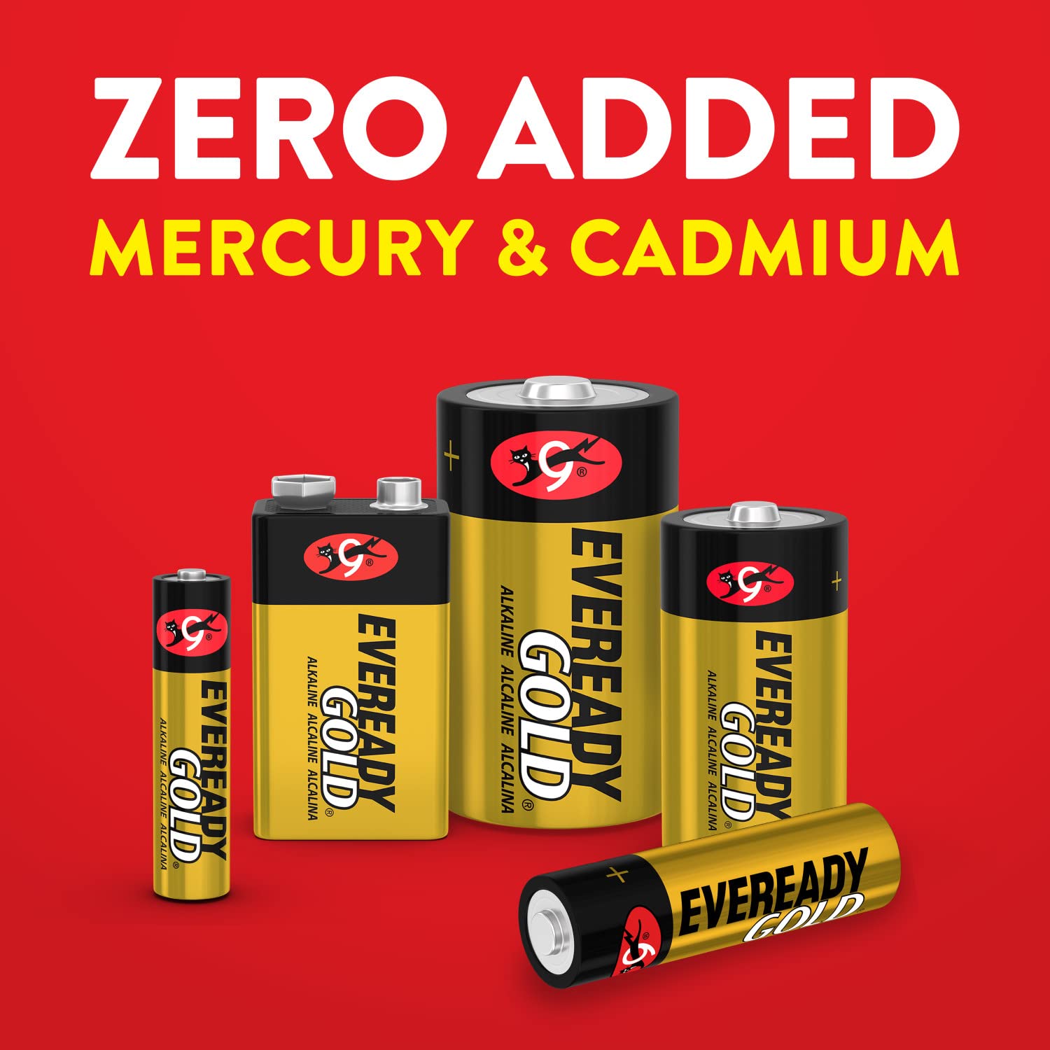 Eveready Gold Alkaline Batteries AA, 4-Count