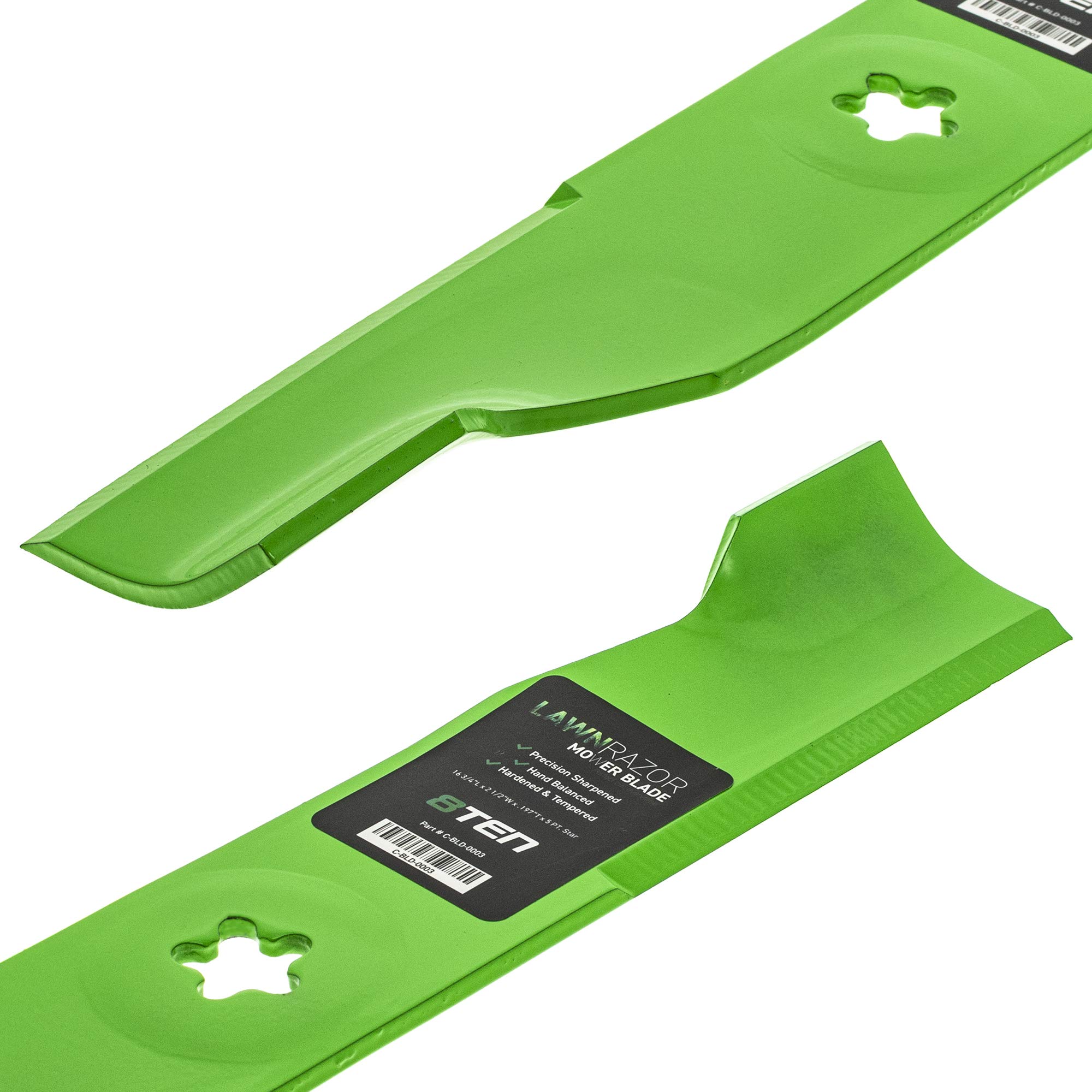8TEN LawnRAZOR Mower Blade Set for Craftsman AYP Poulan Husqvarna GTH YTH 48 inch Deck 180054 173920 532180054 (High Lift)