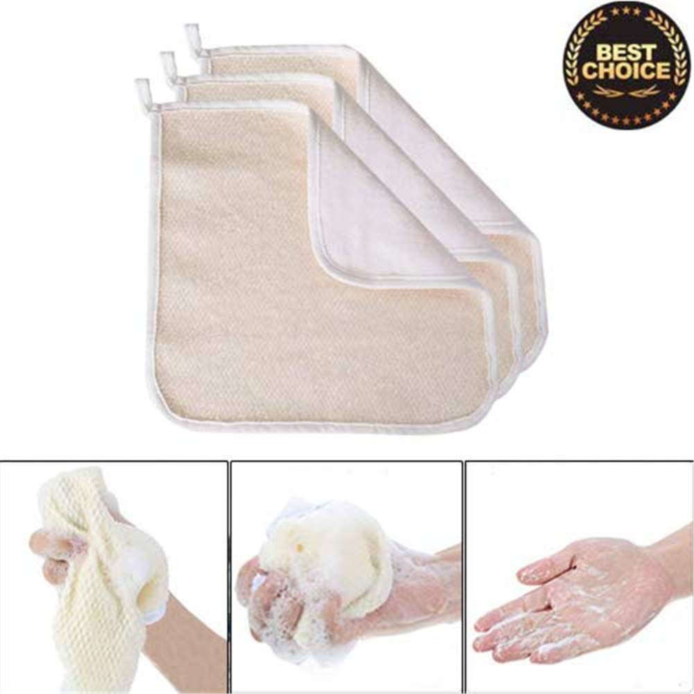6 Pack Exfoliating Face Body Wash Cloth Towel, Soft-Weave Scrub Towel Cloth Beauty Skin Home Massage Bath Cloth for Skin Care, Shower Scrubber