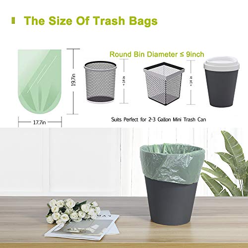 Bathroom Trash Bags Black 2.6 Gal 80cts, Compostable Small Trash Bags Biodegradable Garbage Bags
