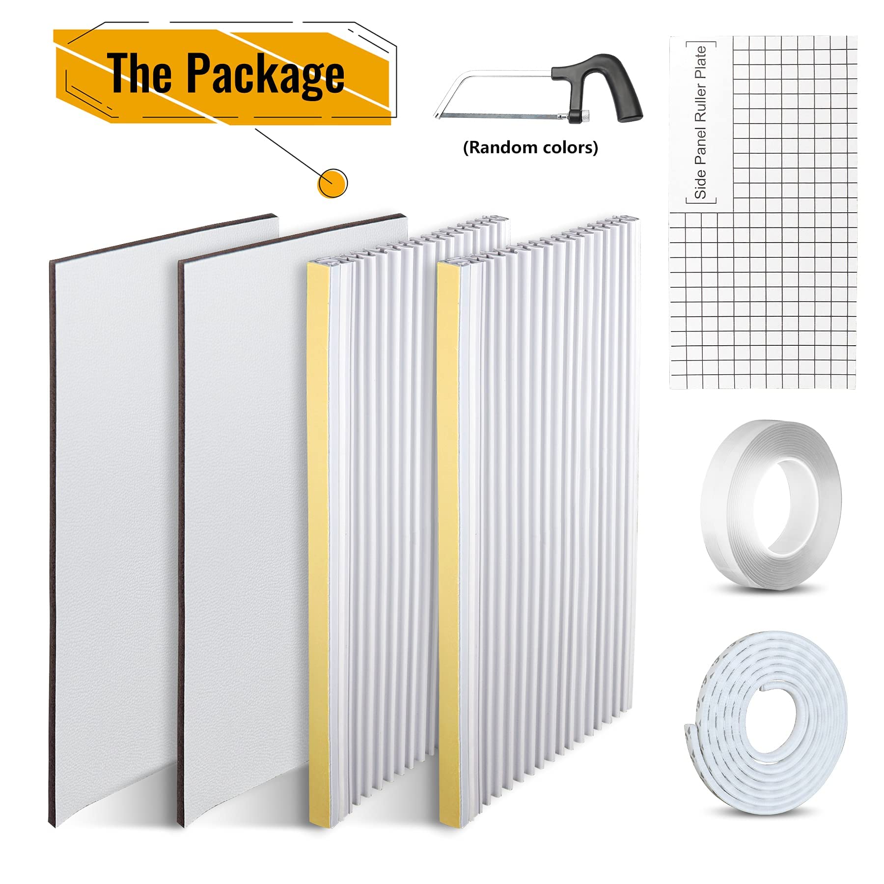 LBG Products Window AC Side Panels,Double Layers Adjustable Side Panel Kit with Air Conditioner Foam Insulation Panels, White