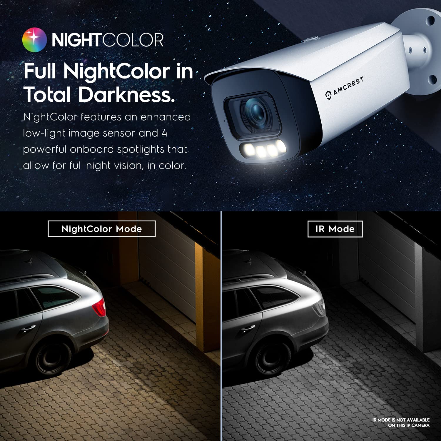Amcrest 4K AI Bullet IP PoE Camera, 4K@30fps, 164ft Night Color Vision, Security IP Camera Outdoor, Face Detection, Human & Vehicle Detection, Built-in Siren Alarm, Built in Mic IP8M-TB2886EW-AI