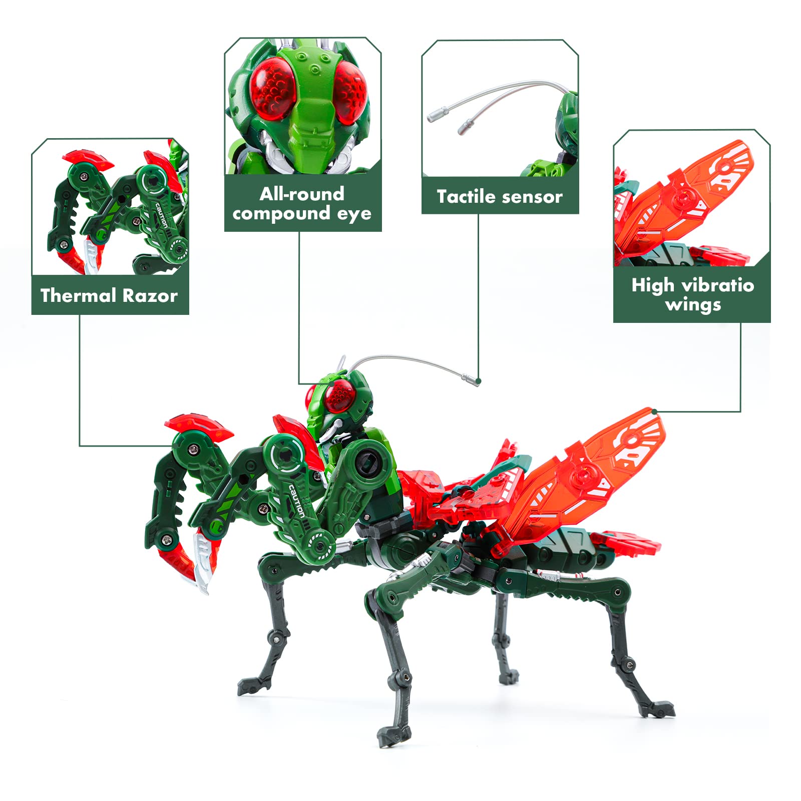 52TOYS Beastbox BB-28 Reaper Deformation Toys Action Figures, Mantis Converting Toys Deformable Original Collectible Gift for Kids Adults