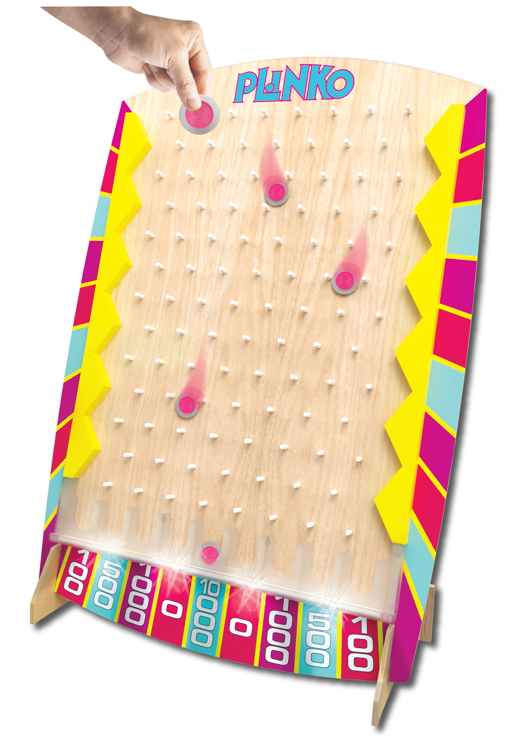 Buffalo Games - The Price is Right - Plinko - Favorite Gameshow on Tabletop - Disc Dropping Fun - Great for Game Night - Ages 8 and Up