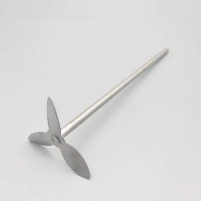 YUCHENGTECH Three Blade Stirring Rod Stirring Bar Electric Overhead Stirring Rod Anchor Paddle Mixer Shaft Rod Stainless Steel Stirrer 7.8x2.2x0.23in for Lab Industrial Mixing