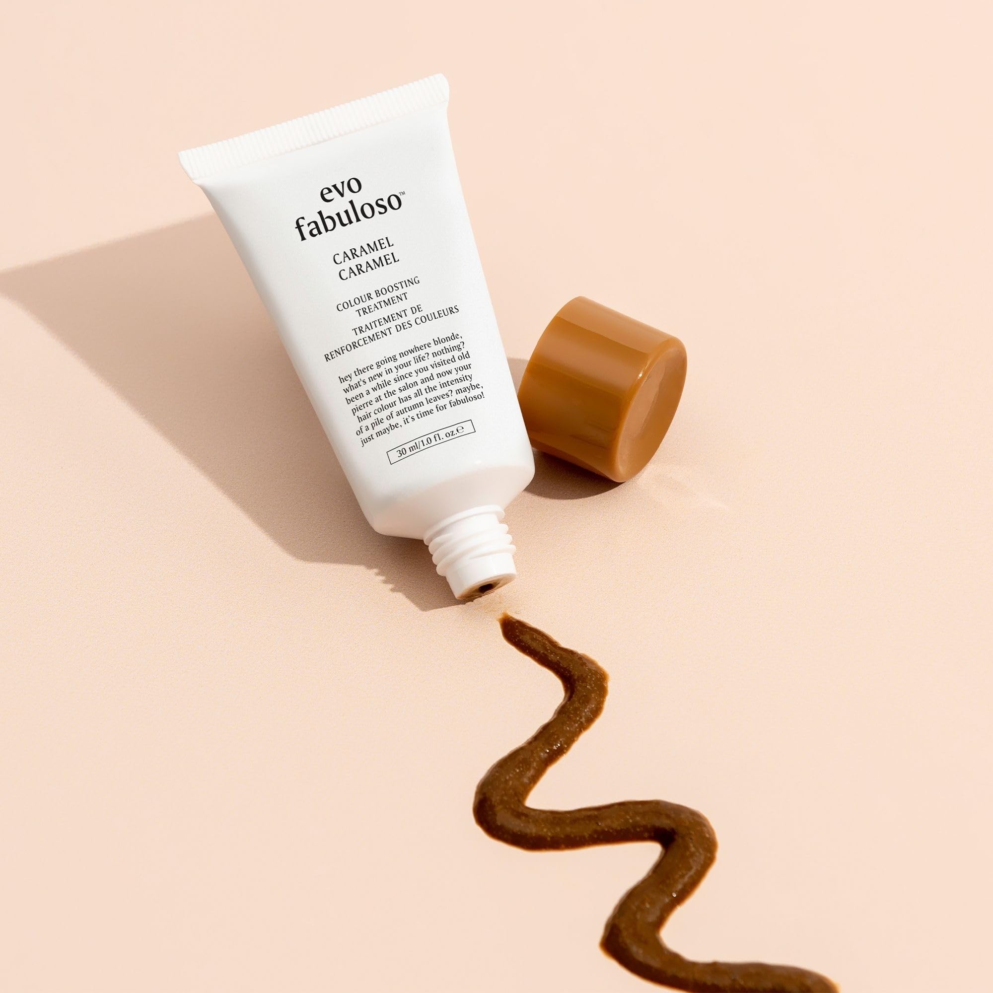 EVO Fabuloso Caramel Colour Depositing Treatment - Colour Care Conditioner for Colour -Treated Hair - Helps Maintain Colour Depth, Tone & Shine, 30ml / 1.01fl.oz