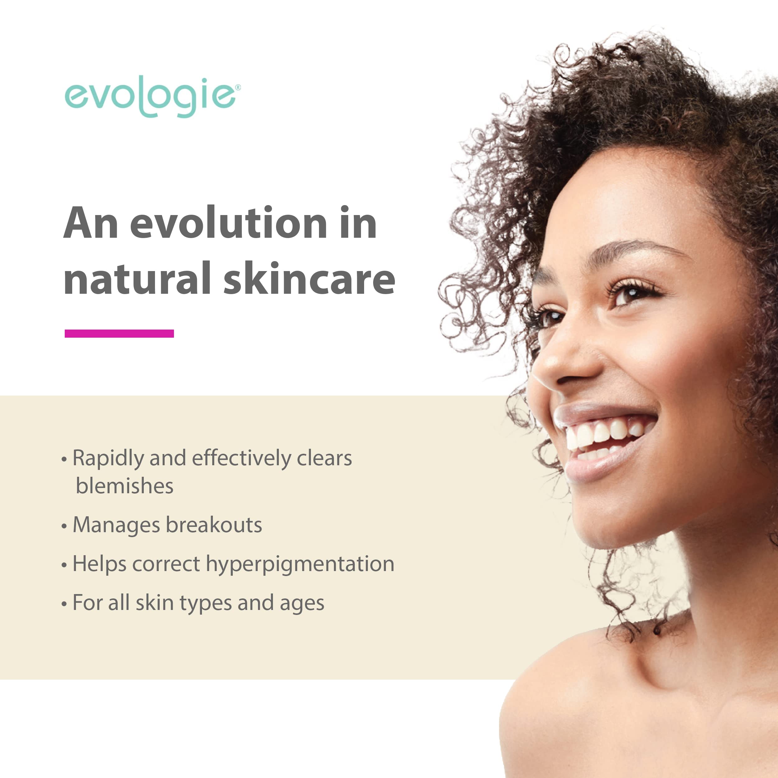 Evologie Intensive Blemish Serum - Hydrating and Lightweight Serum - Face Serum That Manages Breakouts and Reduce Pimple Marks - Safe on Sensitive Skin - Ideal For Teens, Men & Women, 0.5 oz
