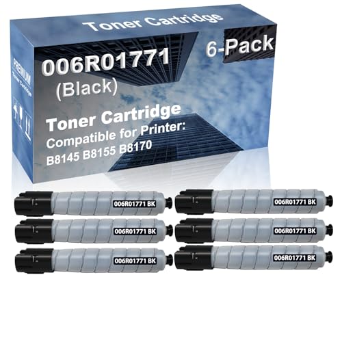 6-Pack Compatible High Yield B8145 B8155 B8170 Printer Cartridge Replacement for 006R01771 Toner Cartridge (Black)