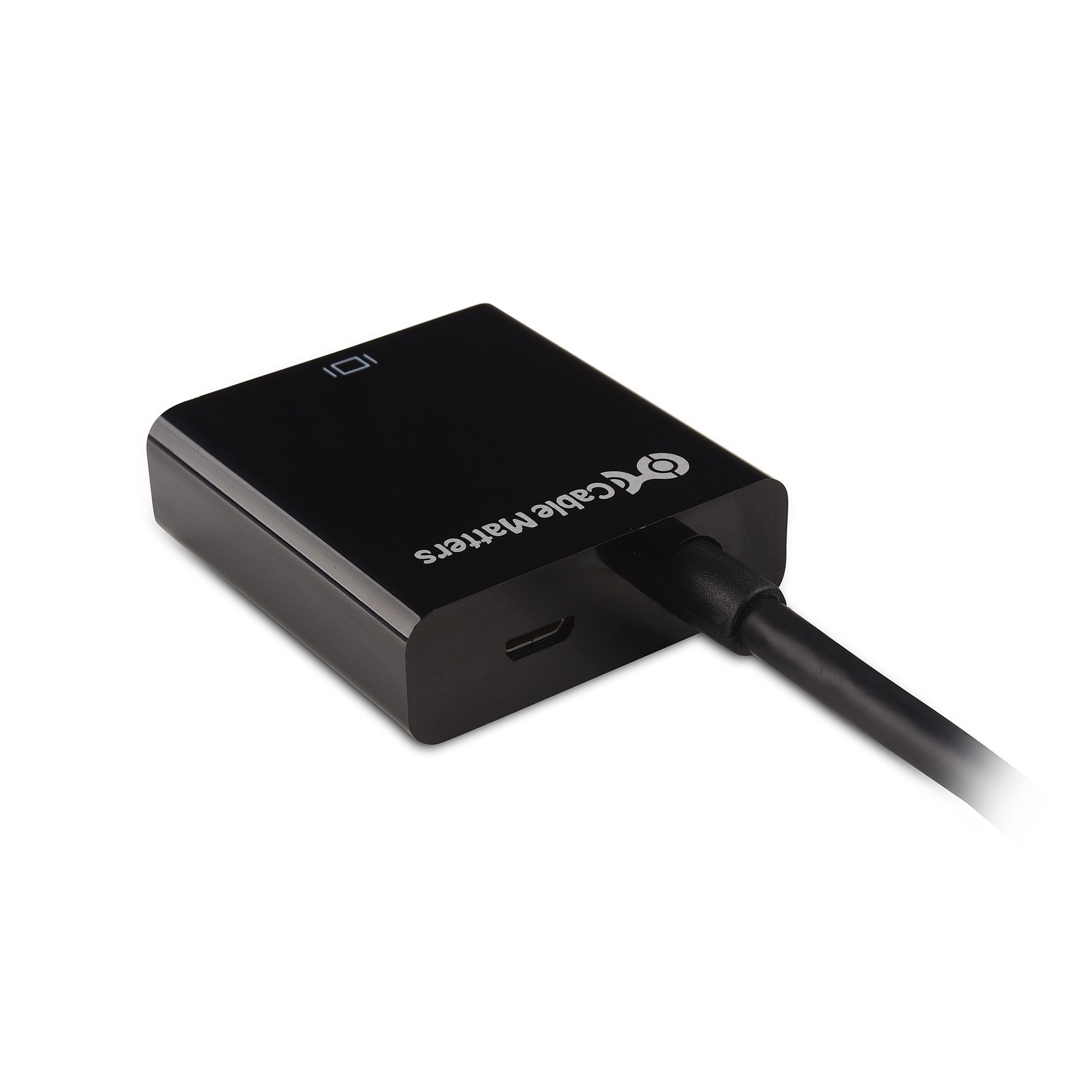 Cable Matters Micro HDMI to VGA Adapter (Micro HDMI to VGA Converter) in Black