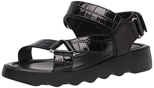 Aerosoles Women's Wave Sport Sandal, Black Croco, 8
