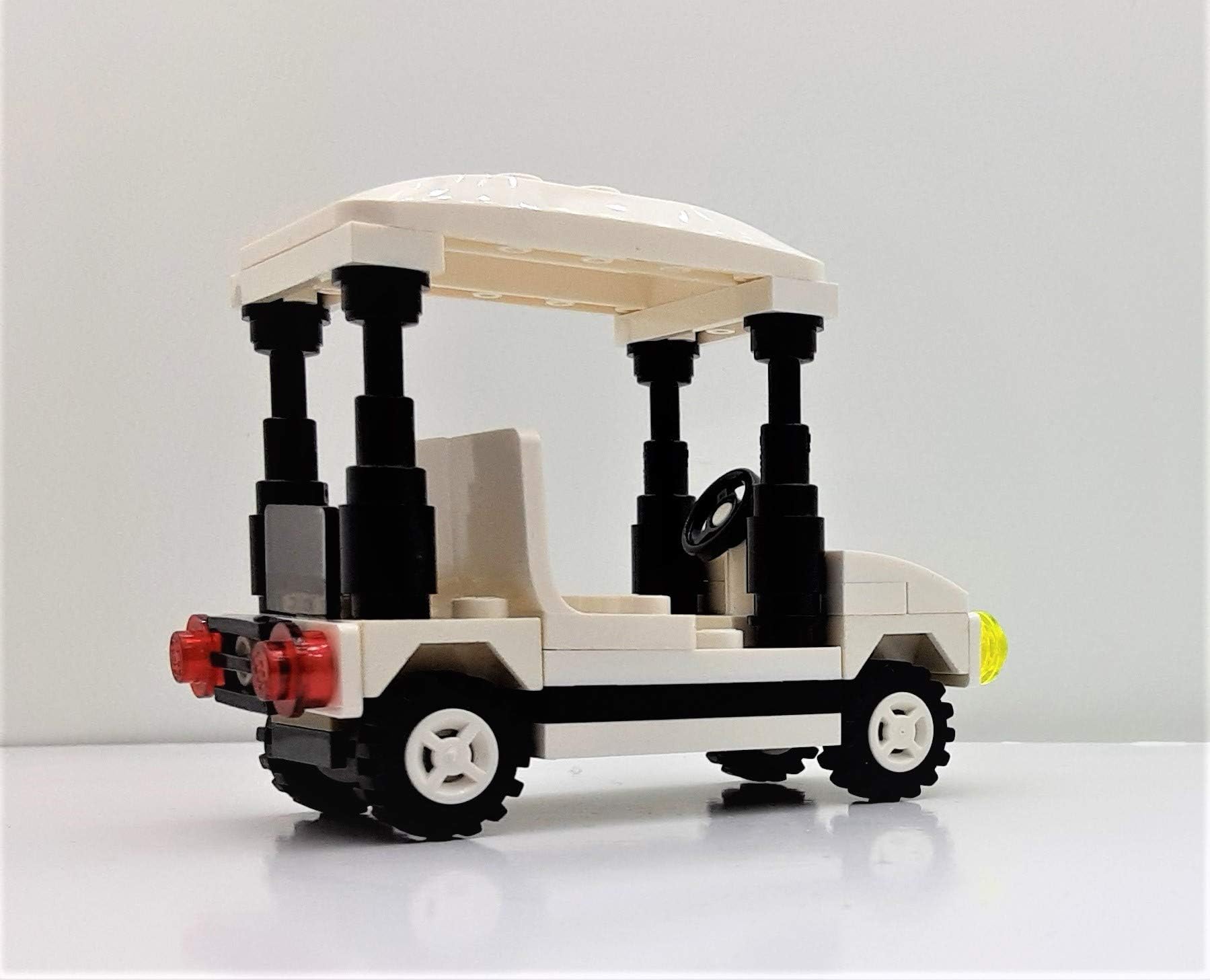 Building Brick Toys MOC City Town Village Golf Cart Compatible with All Major Brands Gulf Buggy for Kids Ages 4+ Great Gift Ideas AFOL