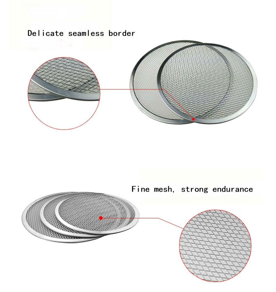 AKOAK Nonstick Bakeware Aluminium Pizza Stone Mesh Pizza Screen,1-Pack (10 inches)