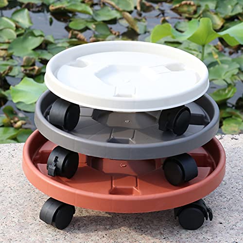 Bafnsiji Plant Caddy with Wheels, Heavy Duty Plant Caddy, Flower Pot Mover for Garden, Plant Pallet with Brake Castor Wheels, 45 KG Load-Bearing Capacity,A