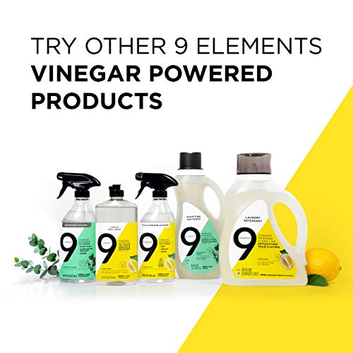 9 Elements All Purpose Cleaner, Kitchen, Floor, & Bathroom Cleaner, Eucalyptus Multi Surface Cleaning Vinegar Spray, 18 oz Bottles (Pack of 3)