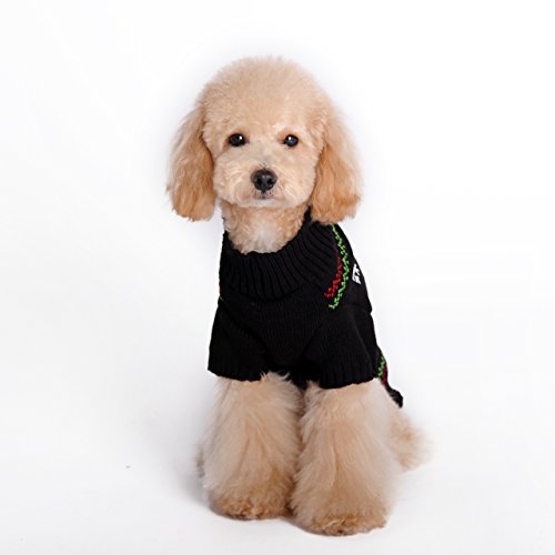 BOBIBI Dog Sweater for Christmas Cartoon Reindeer Pet Cat Winter Knitwear Warm Clothes