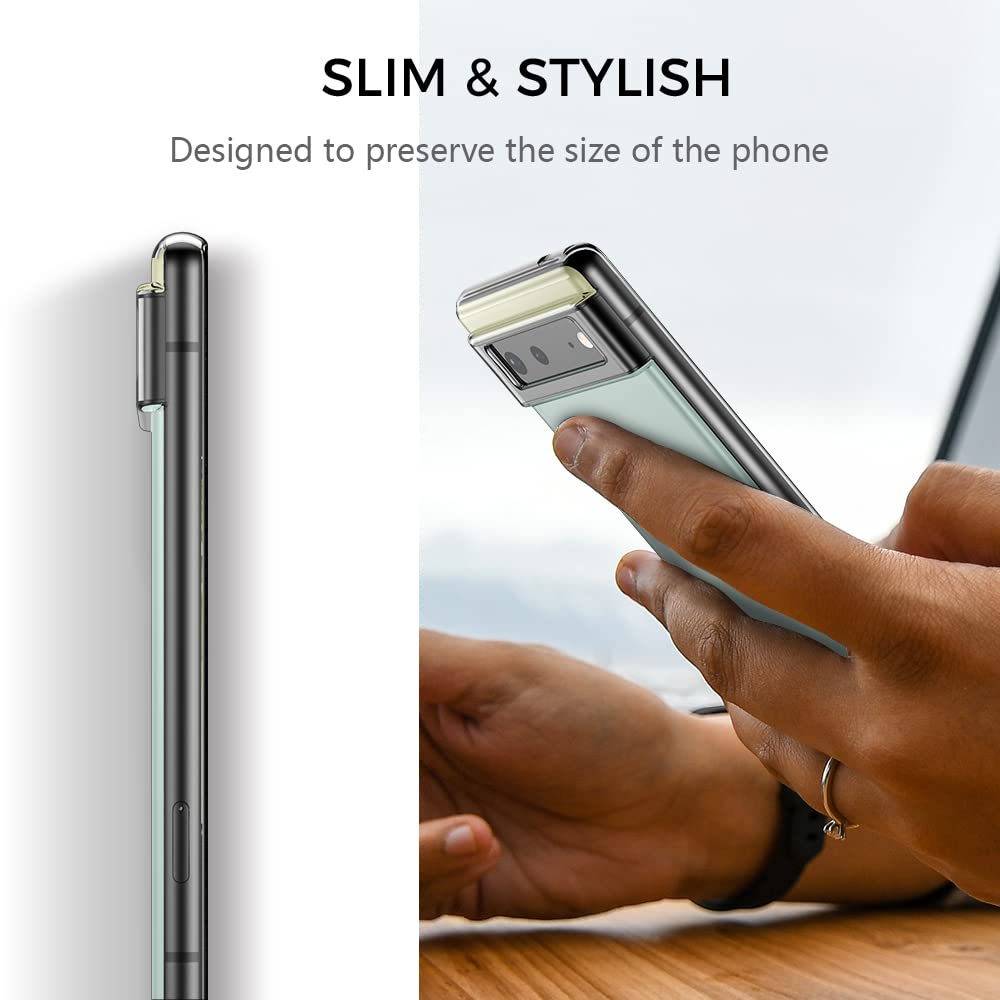 Aeska Clear for Google Pixel 6 Case, [Not for Google Pixel 6 Pro] Slim Thin Flexible Clear TPU [Scratch-Resistant] Gel Rubber Soft Silicone Protective Phone Case Cover for Google Pixel 6 (Clear)