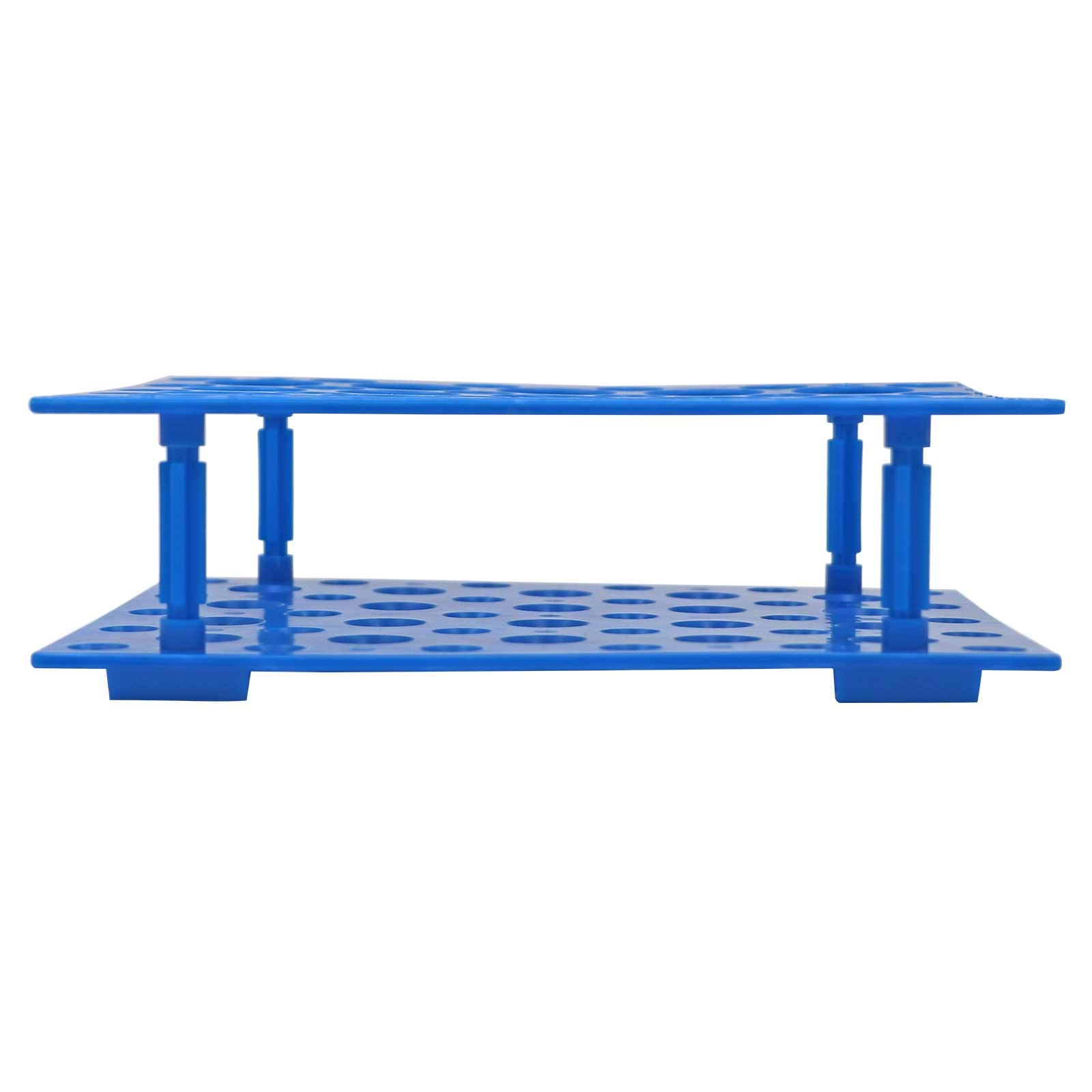 Centrifuge Tube Rack,2 Pieces Detachable Test Tube Rack Holder 50-Well Plastic Stand for 15ml 50ml Tube