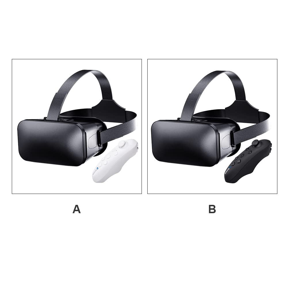 EKDJKK VR Headset Compatible with Android Phones, 3D Virtual Reality Glasses with Remote Control, Adjustable VR Glasses for VR Games & 3D Movies, VR Glasses Gaming Headset - Gift for Kids and Adults