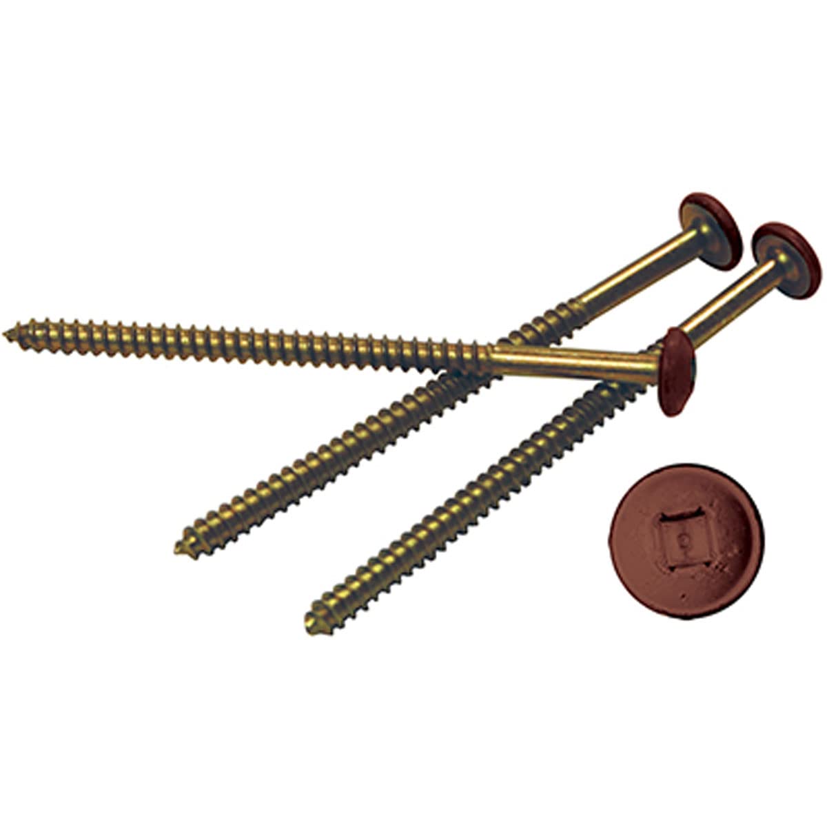Ekena Millwork LVPS0012RD 3" Lifetime Vinyl Painted Screws, Burgundy Red
