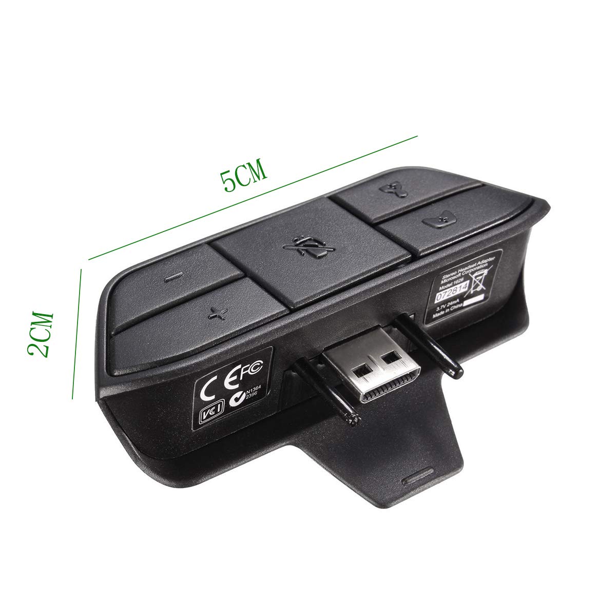 Cenxaki Stereo Headset Adapter for Xbox One, Game Audio Mic Headphone Converter – Black by