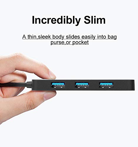 USB 3.0 Hub, VCZHS 4-Port USB Hub 3.0, Ultra-Slim Data USB Hub for Mac and Windows, Ultrabook and Laptop Flash Drive, Mobile HDD USB Hub 3.0