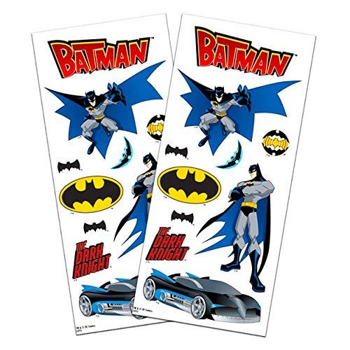 Batman Backpack and Lunch Box Bundle Set ~ Deluxe 16" Batman Backpack for Boys Kids with Insulated Lunch Bag and Stickers (Batman School Supplies)