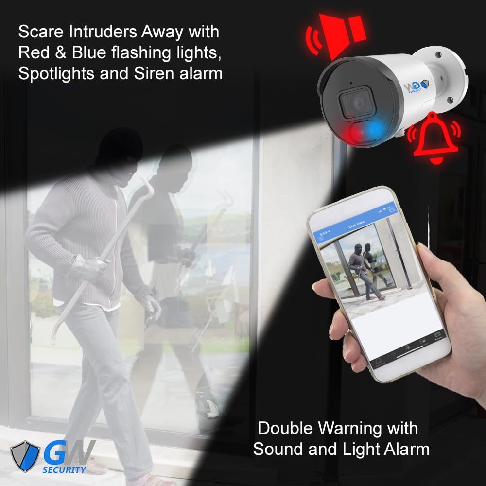 GW Security Smart AI 16 Channel H.265 PoE NVR Ultra-HD 4K (3840x2160) Security Camera System with 16 x 4K (8MP) 2160P Face Recognition / Human / Vehicle Detection Outdoor Indoor Surveillance IP Camera