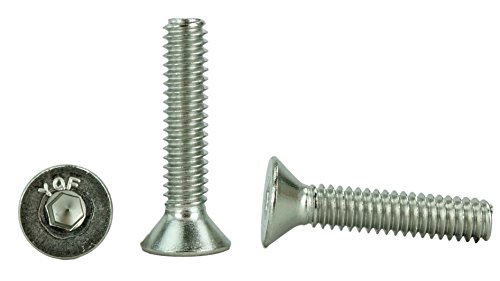 Stainless 1/4-20 x 1-1/4" (1/2" to 3" Available) Socket Flat Head Screws, Full Thread, Hex Drive, Stainless Steel 18-8, Coarse Thread (1/4-20 x 1-1/4")