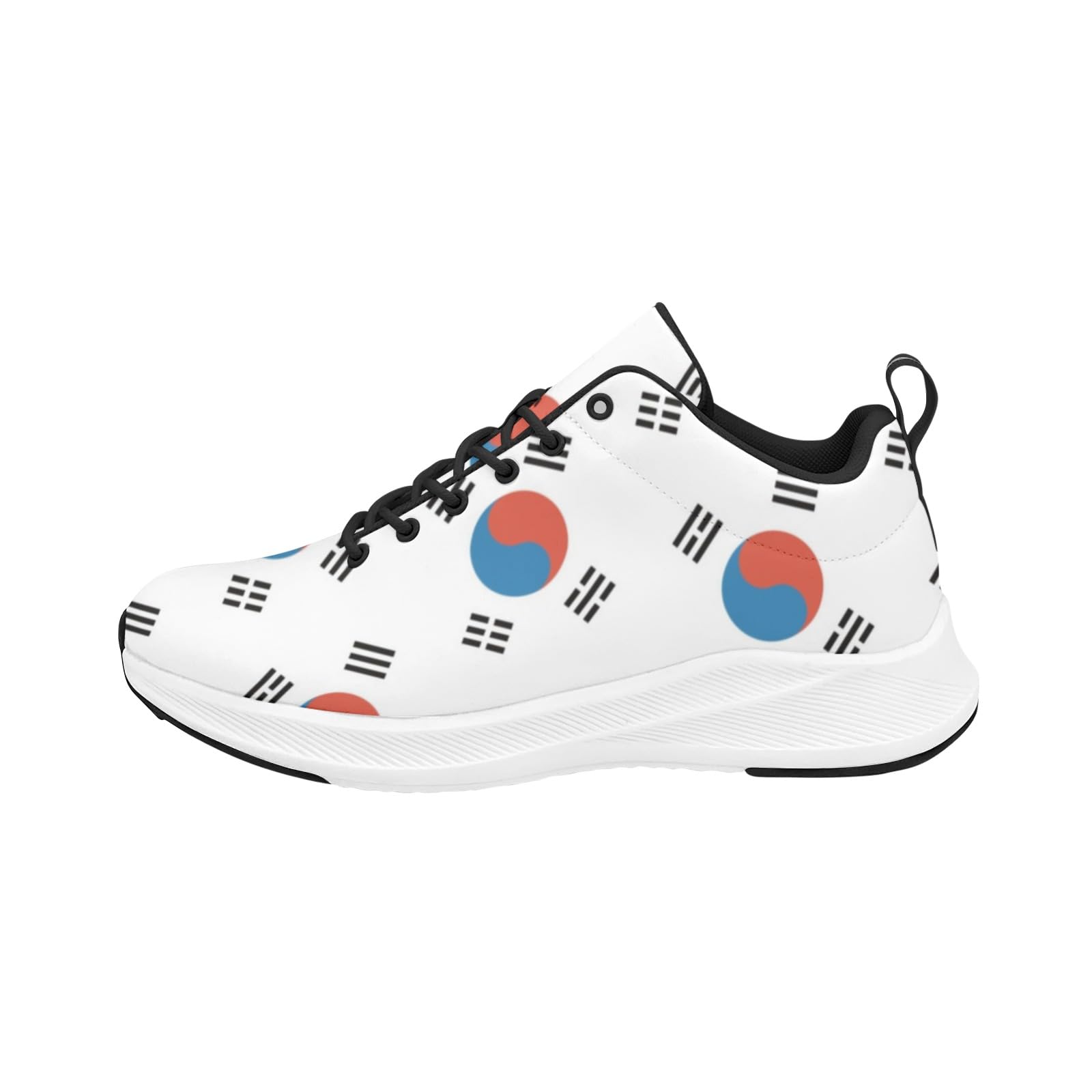 AFFAMA Korea South Flag Womens Lightweight Running Walking Shoes Casual Sneaker White