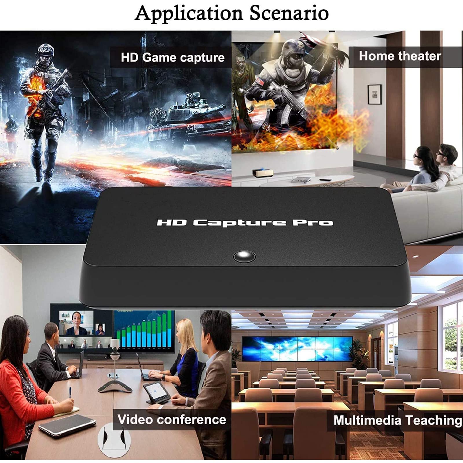 Ezcap295 1080P Game Capture Card via HDMI/Ypbpr/AV Input with Schedule Recording/Remote Control Compatible with Nintendo Switch PS4 and PS3, Xbox one, N64, Blu-Ray