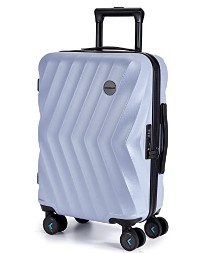 BAGSMART Carry On Luggage, PC Hardside Suitcase Airline Approved, 20 Inch Carryon Luggage with Spinner Wheels, Travel Luggage Hard Shell Lightweight Rolling Suitcases for Men Women (Purple)