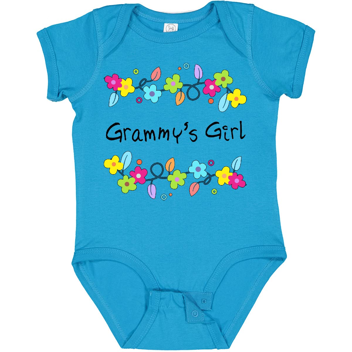 inktastic Grammys Girl- Bright Flowers Baby Bodysuit 12 Months Turquoise 30a1d