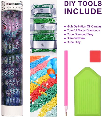 Fall Diamond Art Painting Kits for Adults - Gnome Round Full Drill Diamond Dots Paintings for Beginners, Pumpkin 5D Paint with Diamonds Pictures Gem Art Kits DIY Adult Crafts Diamond Project Kits